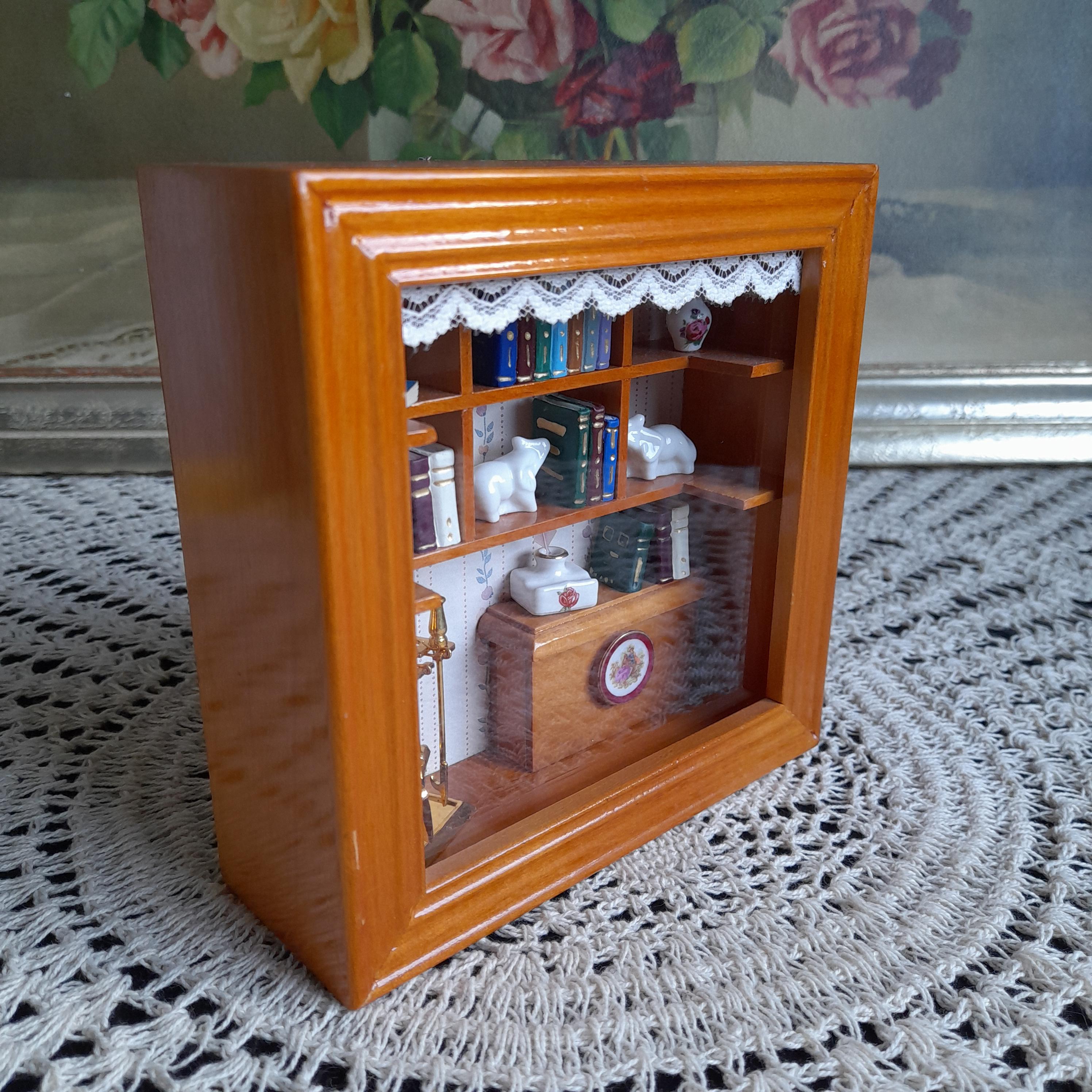 Vintage 1990s Reutter Porcelain Miniature Room Box, Stained Birch, Real ...