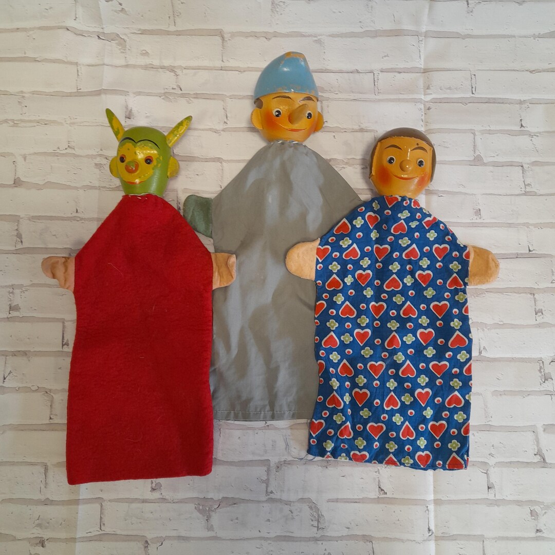 Vintage Hand Puppets 5x Role Play Puppets Toy, 1970s - Etsy