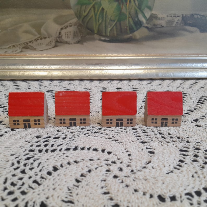 Vintage Ezgebirge Village Wooden German Miniature Buildings, Houses ...