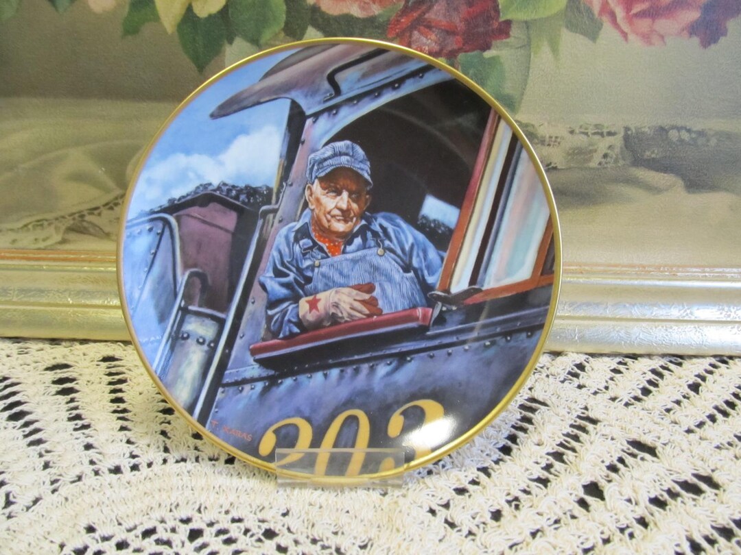 Vintage Christian Bell "engineer" Porcelain Wall Plate, Men of Rails ...