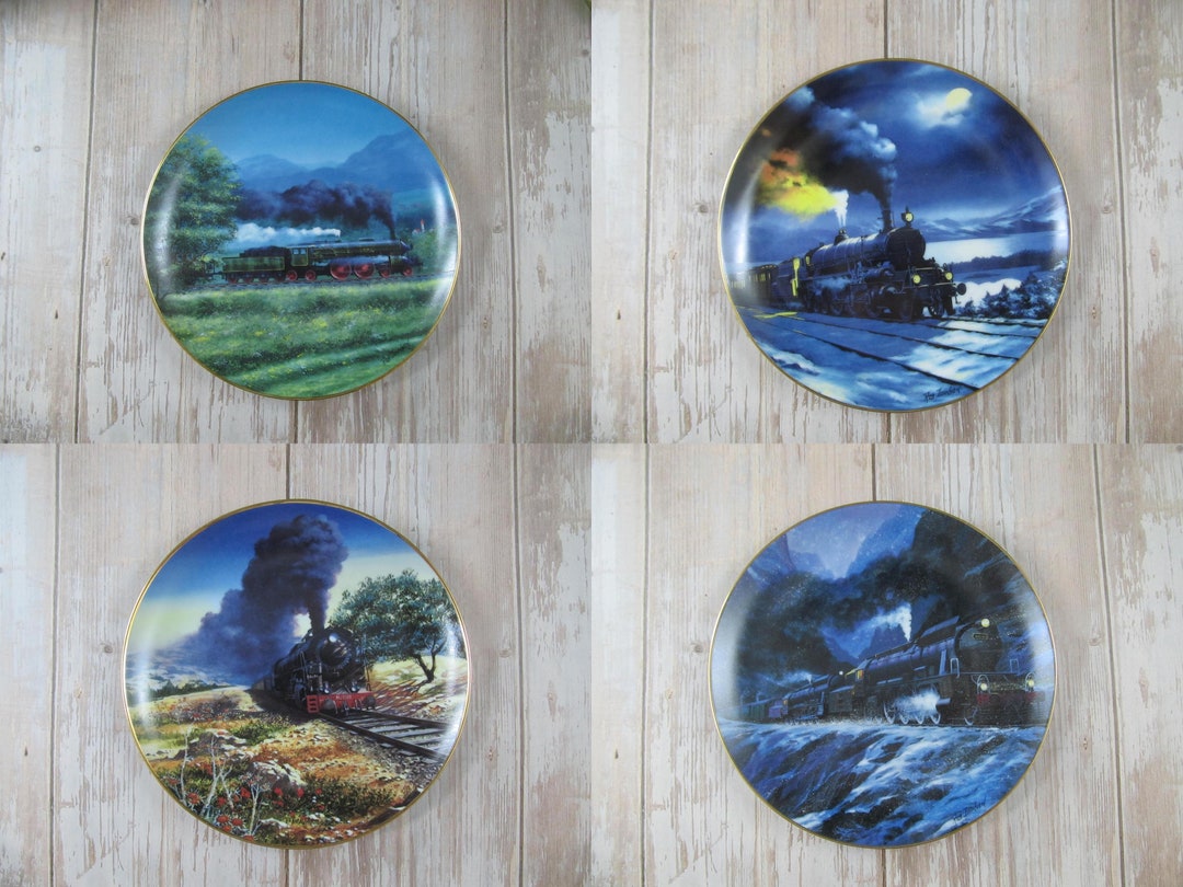 Vintage Trains of the Orient Express Fine Porcelain Plate Rob Johnson ...