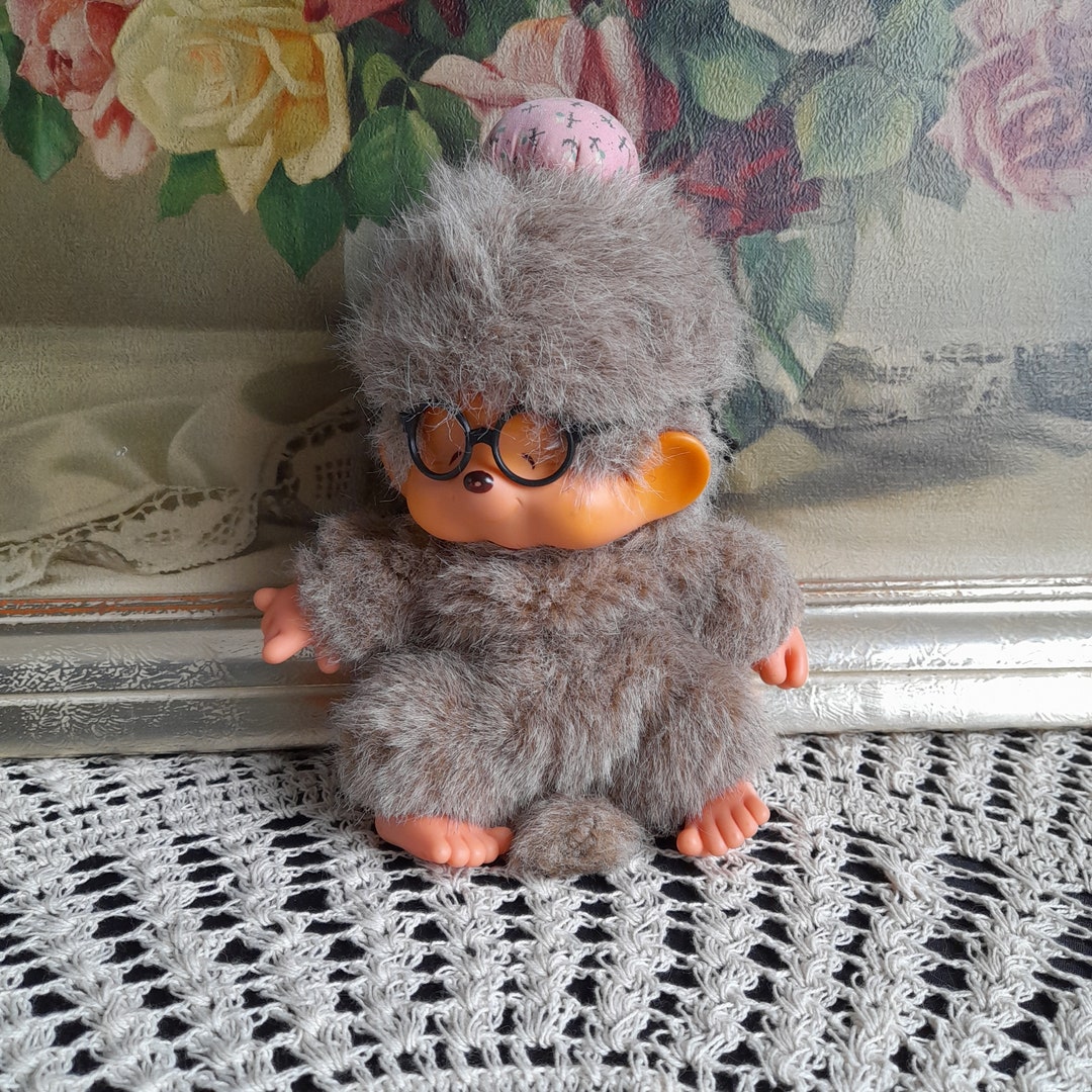 Monchhichi Sekiguchi Plush Toy, Vintage Monchhichi With Glasses, Rubber ...