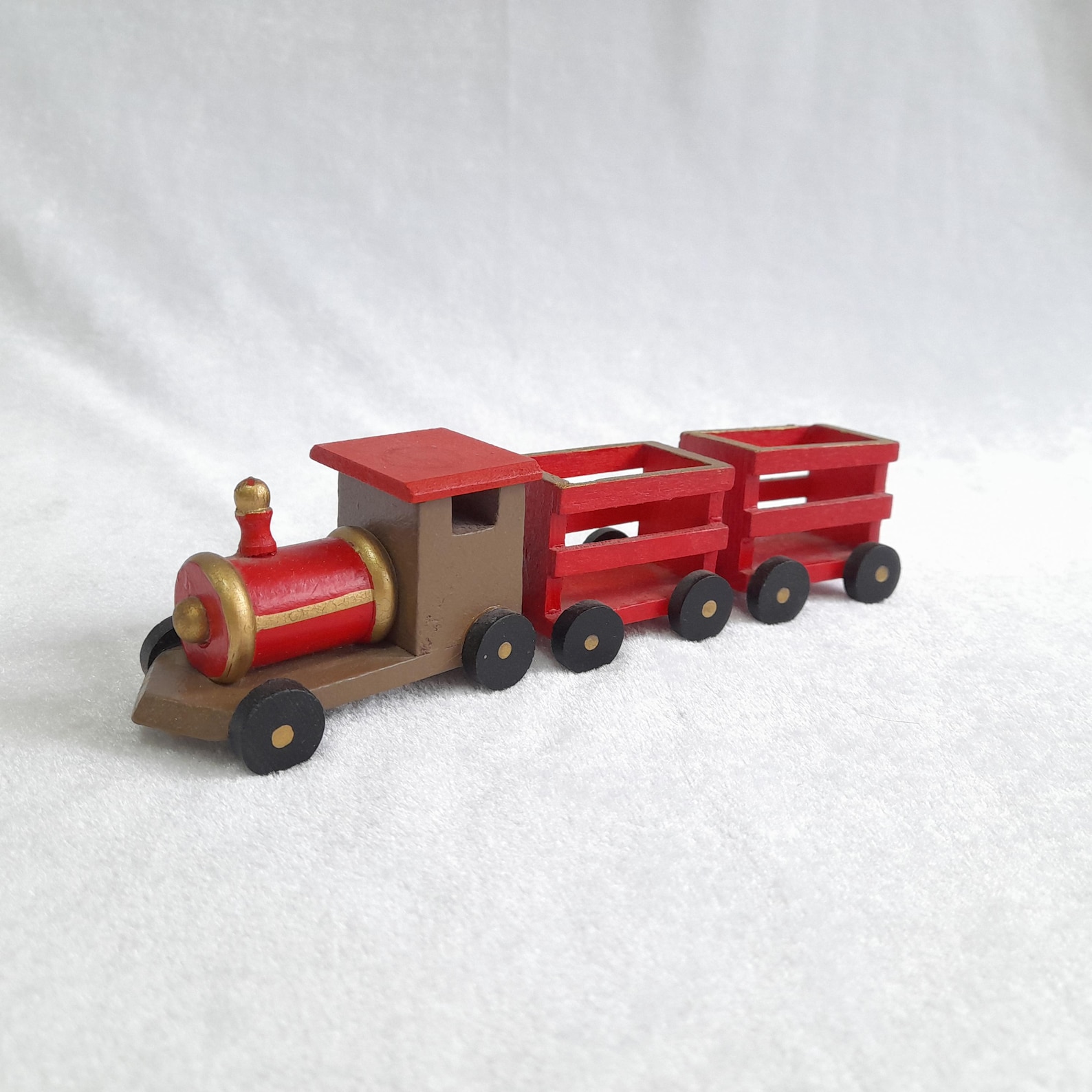 Vintage Wooden Train Toy: 1970s Retro Christmas Decoration - Etsy