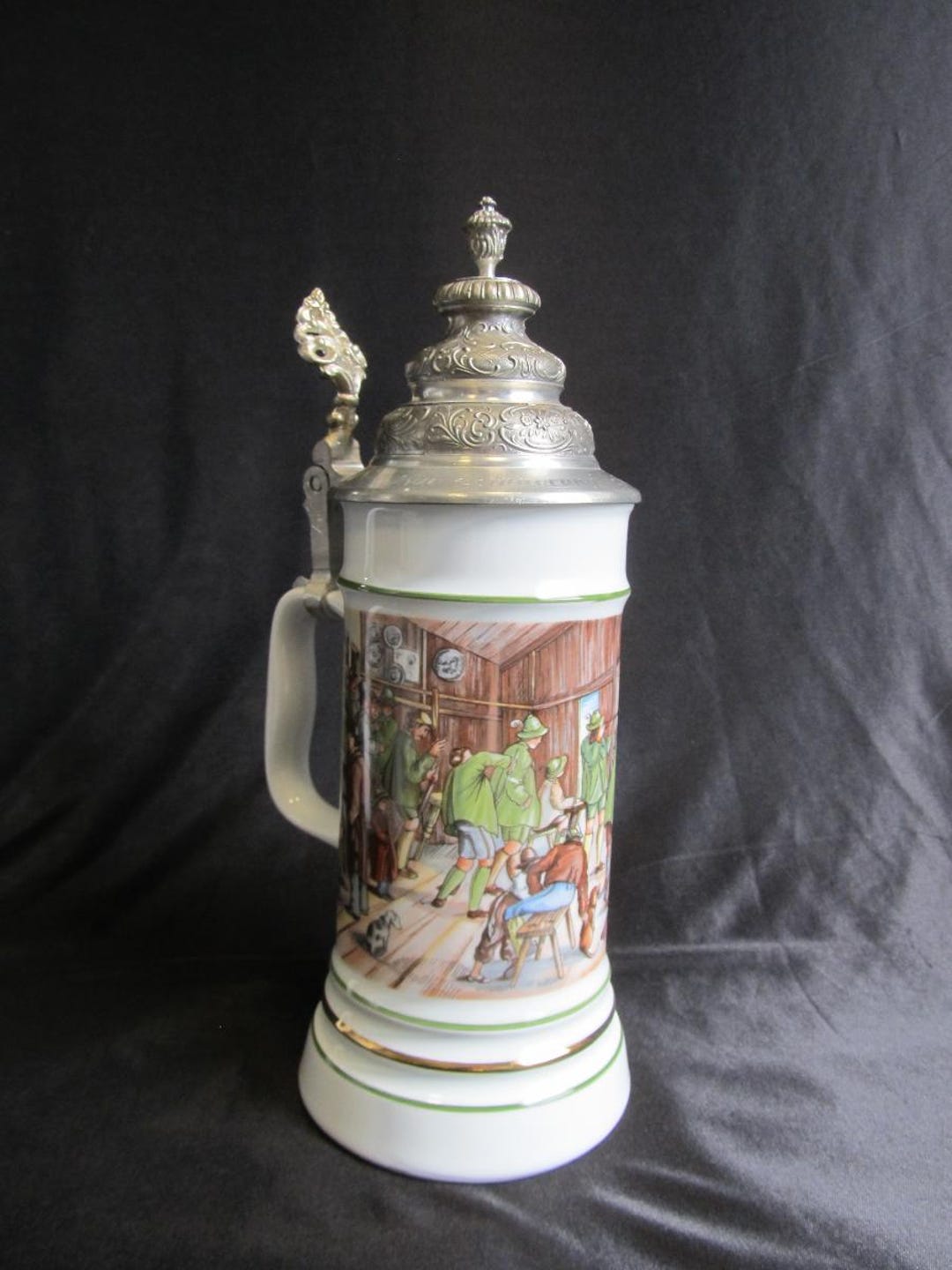 Vintage German Lidded Beer Stein, Beer Stein, Beer Mug With Lid ...