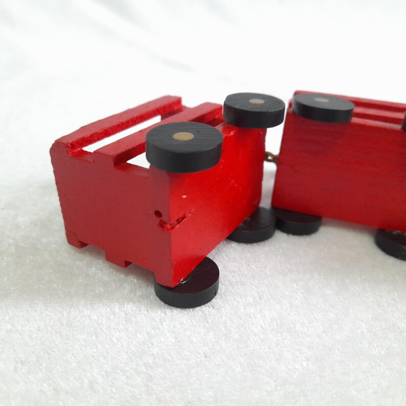 Vintage Wooden Train Toy: 1970s Retro Christmas Decoration - Etsy