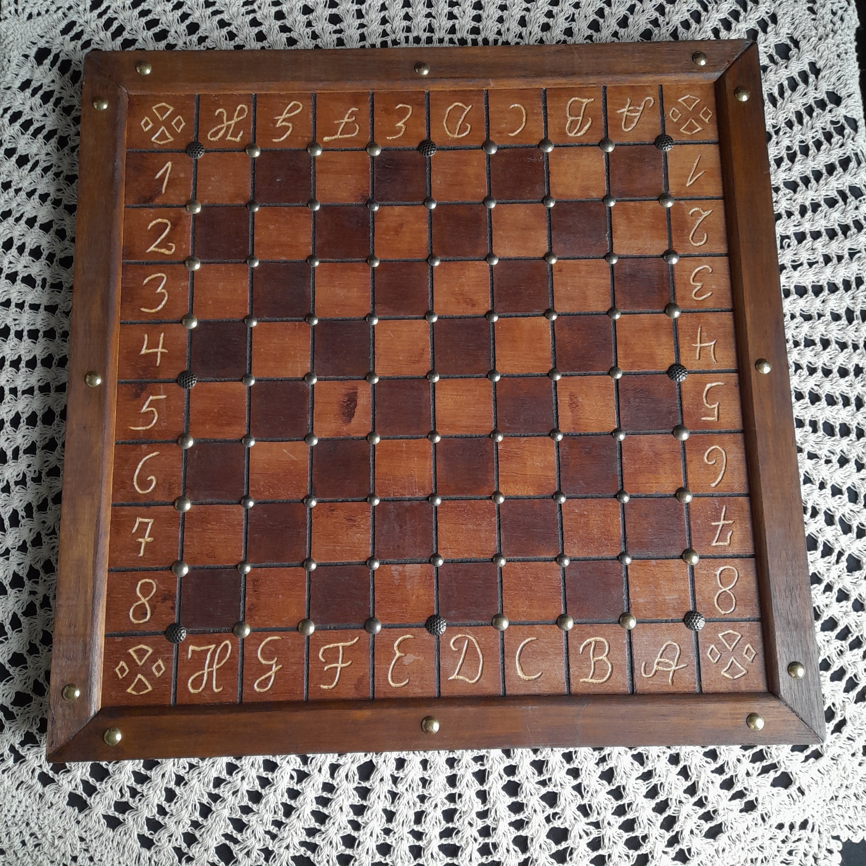 Large Tournament Chess Board, 46x46 Cm, Vintage Flat Chess Board ...