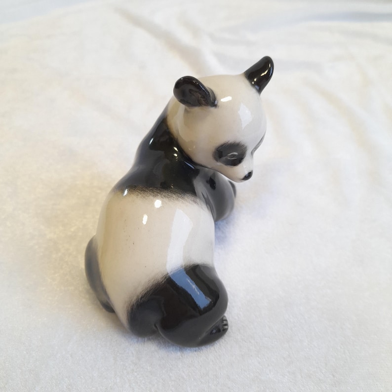 Vintage LFZ Lomonosov Porcelain Panda Figurine: USSR Collectible - Etsy