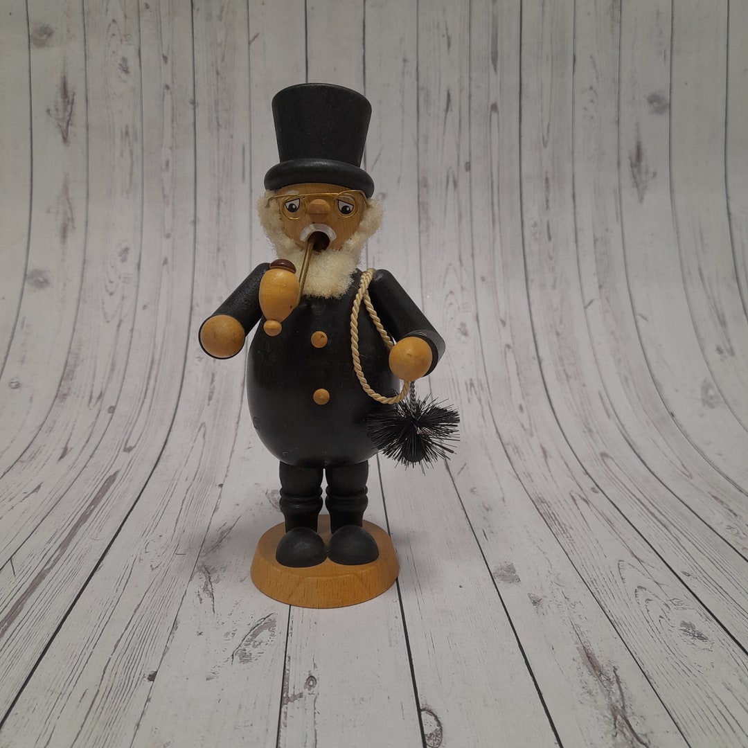 Vintage Original Carved Wooden Erzgebirge German Smoker, Incense Smoker ...