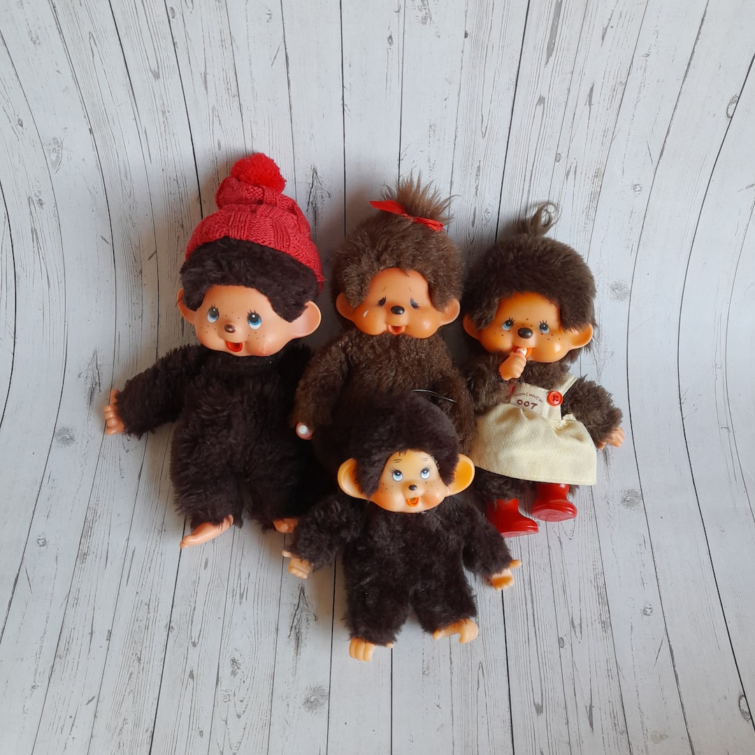 Vintage Rare Collectible Monchhichi, Monchichi 007, in a Red Hat ...