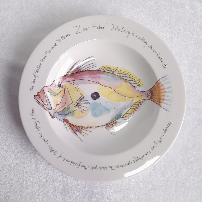 Richard Bramble Crab/john Dory Plate: Jersey Pottery Collectible ...