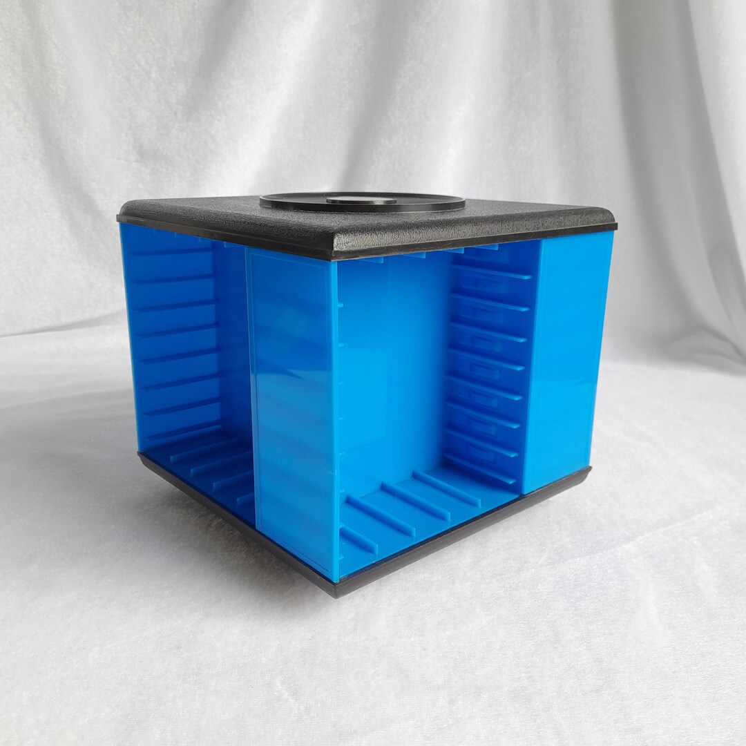 Vintage Rotating Cassette Holder, Audio Cassette Storage, Retro ...