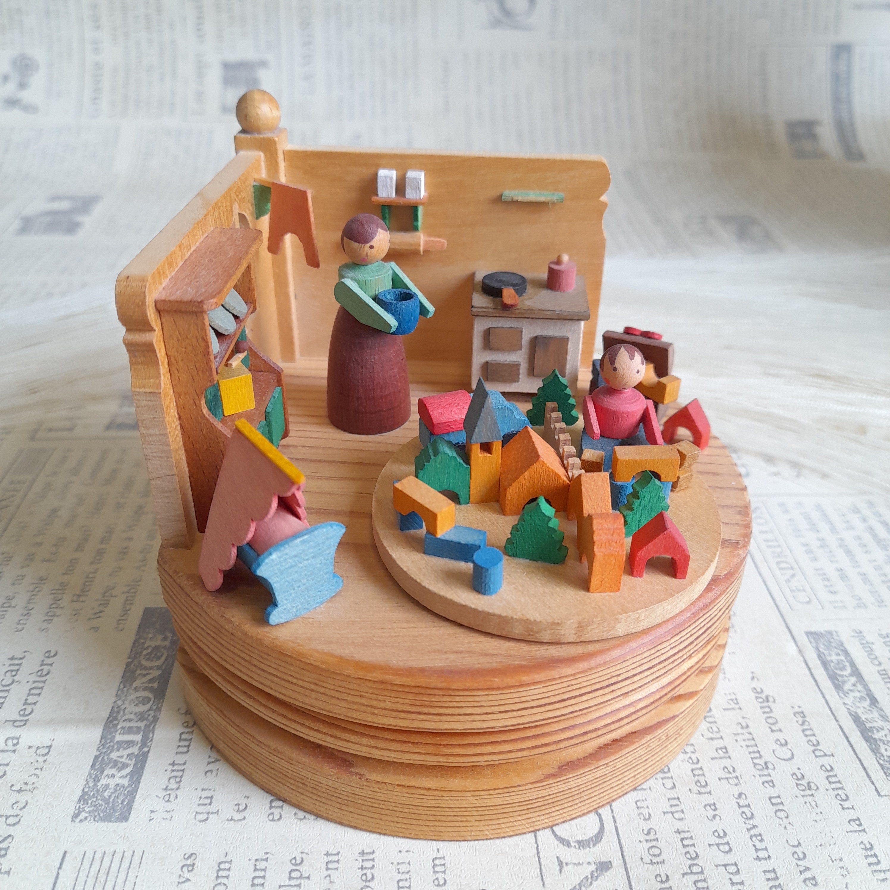 Miniature Music Box - Vintage Discontinued «kitchen Scene» by Graupner ...