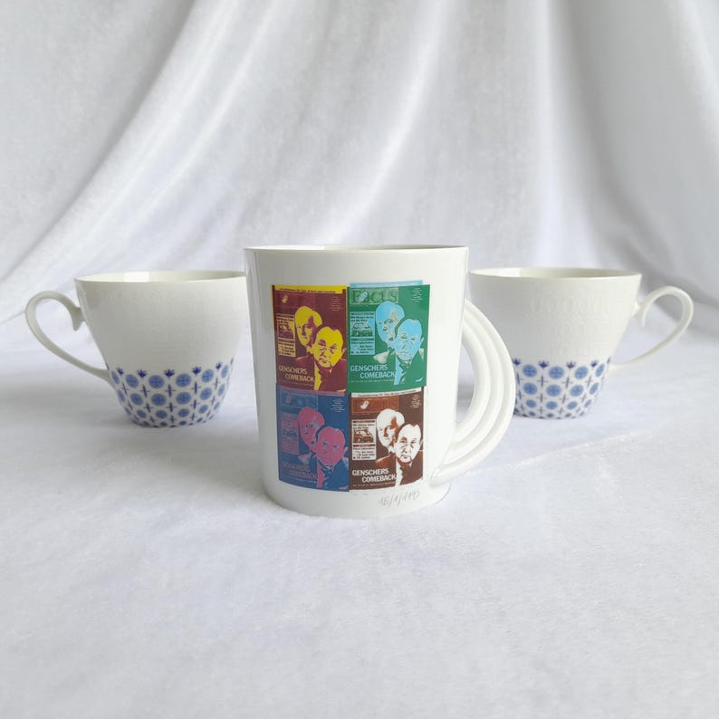 Rosenthal Limited Edition Cup: Genscher's Comeback Pop-art Design - Etsy