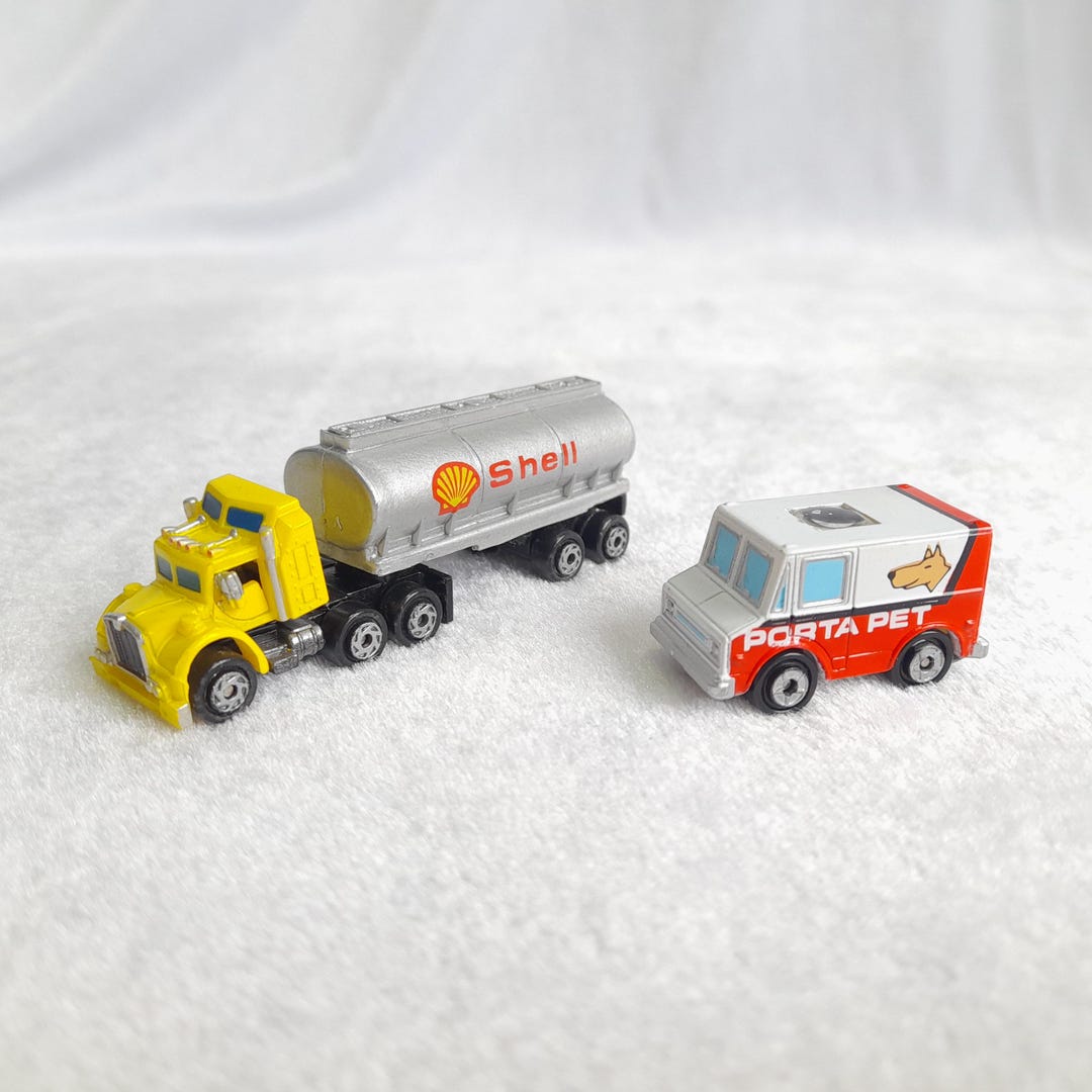 Vintage Galoob Micro Machines Set: Shell Tanker & PRIVATE EYES Van - Etsy