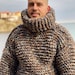 Hand Knit Super Chunky Sweater, Bulky Jumper, Bear Sweater, Mens Winter ...