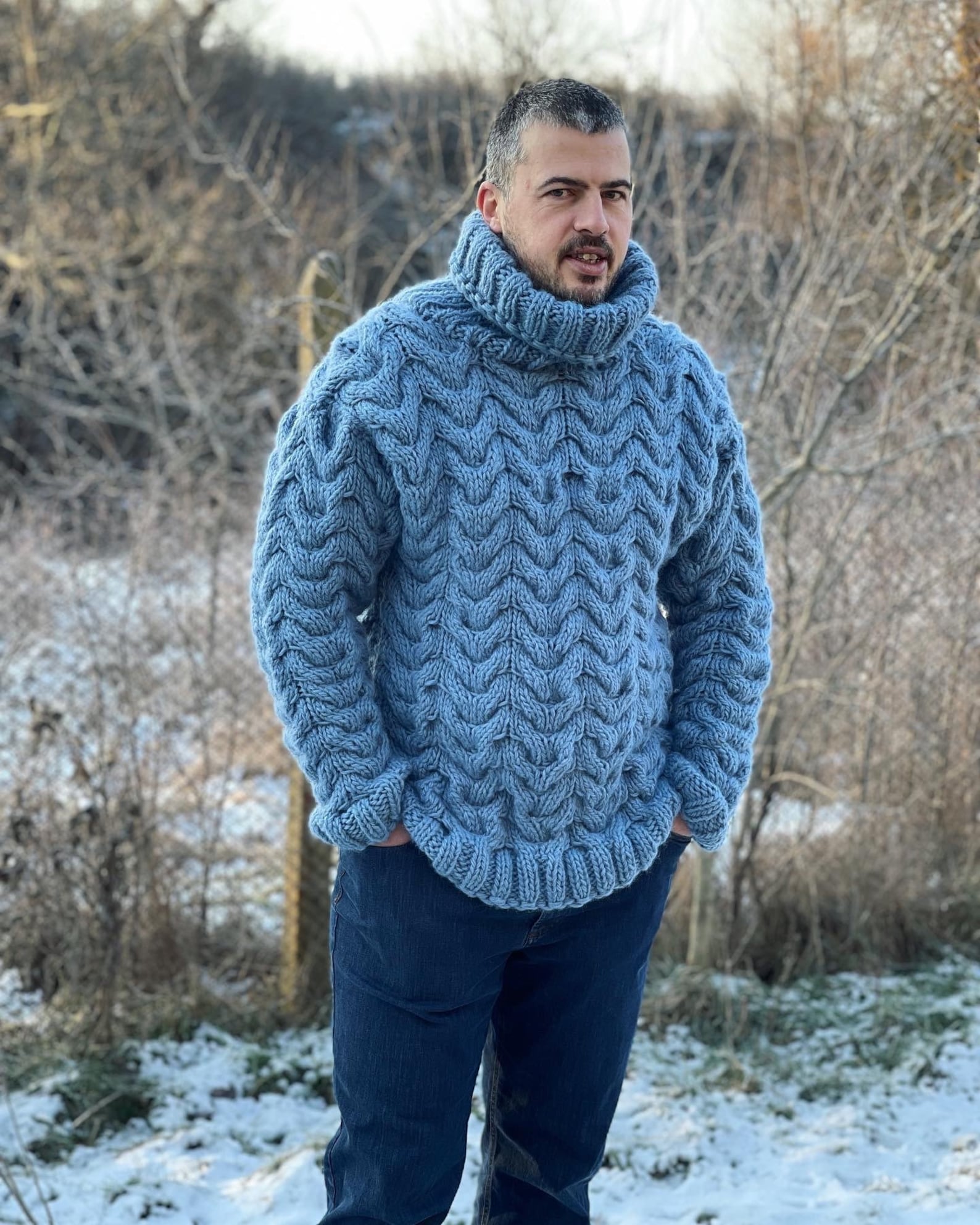 2XL Ready to Ship Hand Knit Super Chunky Sweater Bulky - Etsy