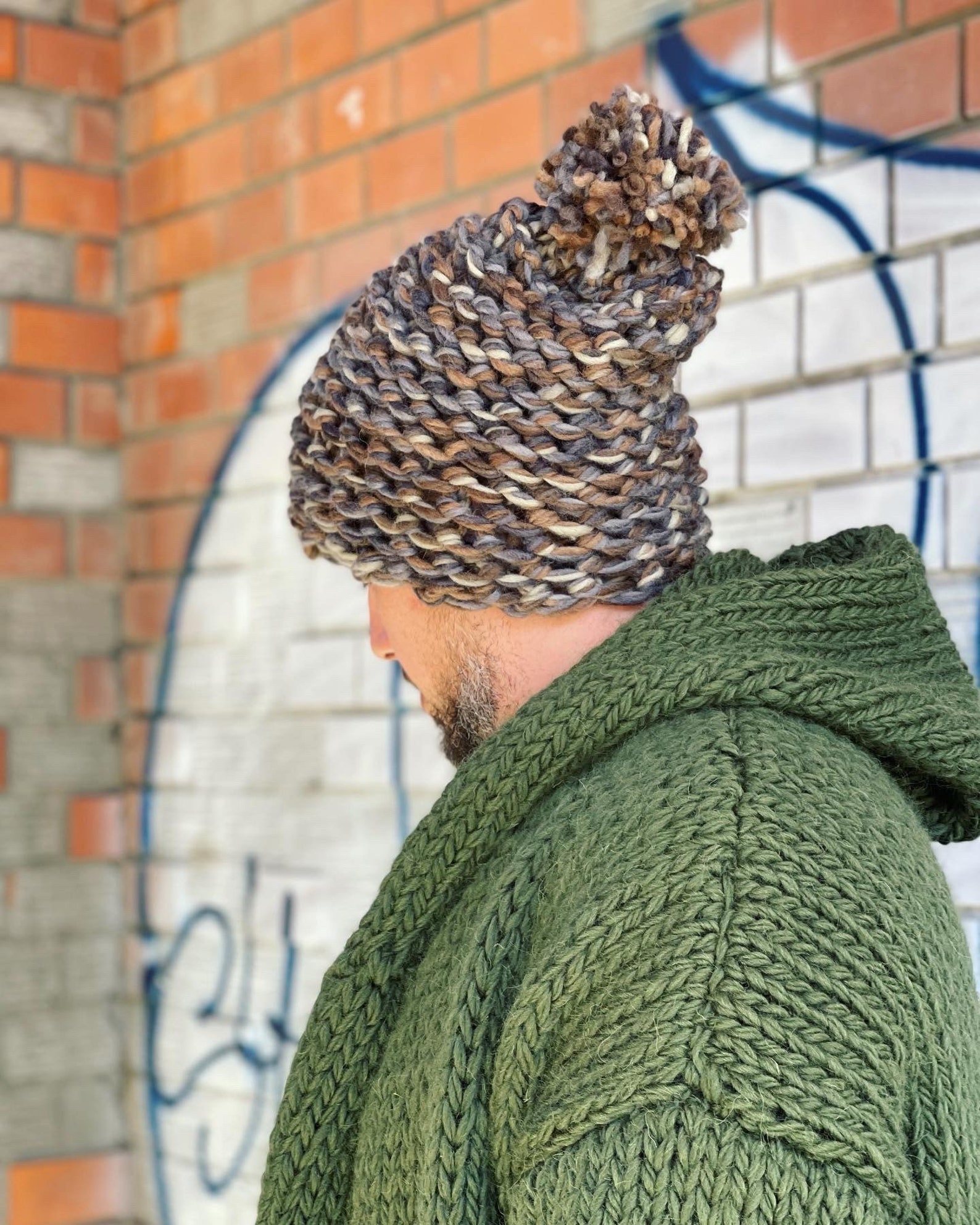 Knit Wool Hat Very Warm Hat 4 Strands Pure Wool Winter - Etsy