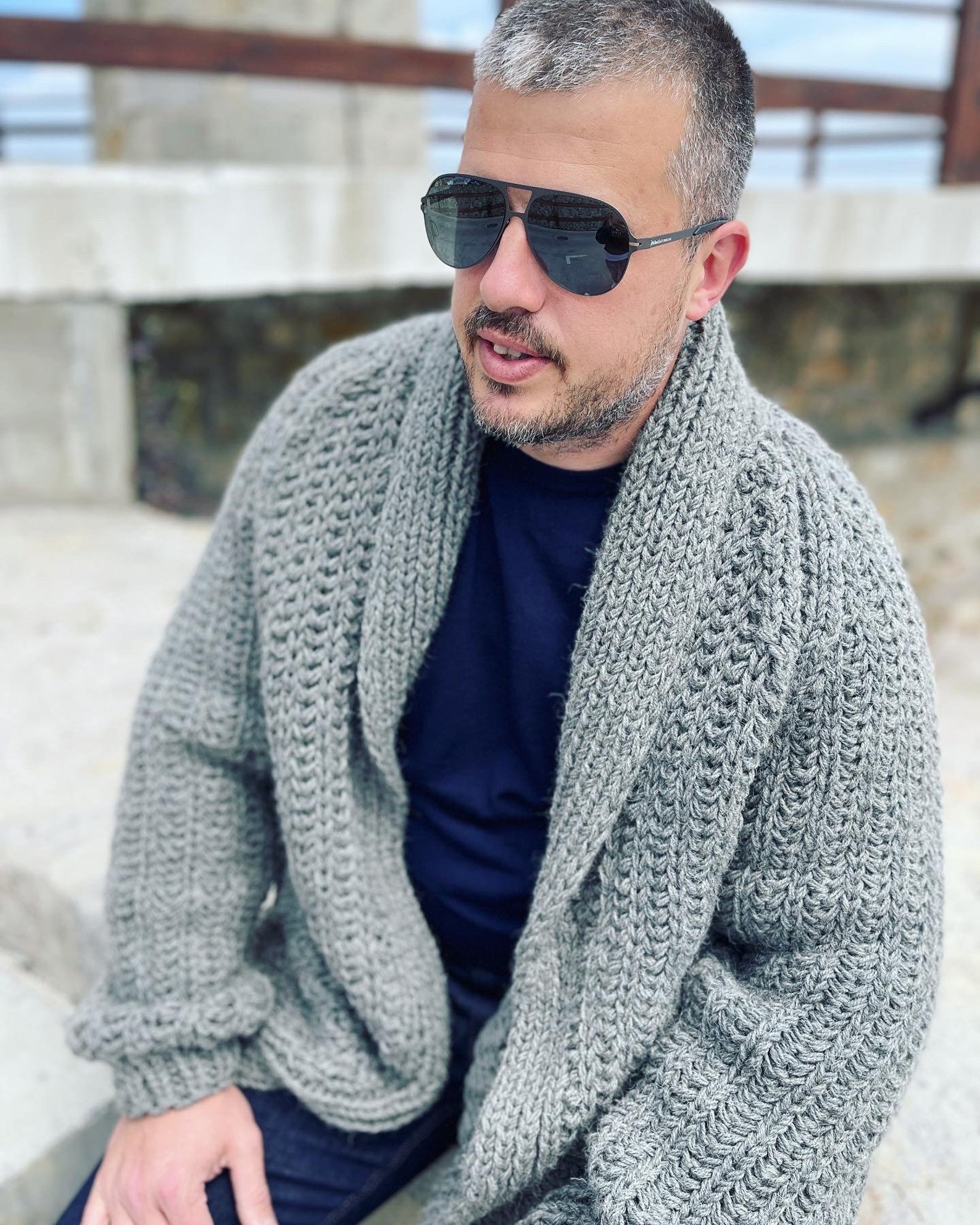 Chunky Wool Mens Cardigan Oversized Mens Coat Handmade - Etsy