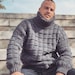 Big Knit Sweater, Men Jumper, Winter Wool Turtleneck, Very Warm, Thick ...
