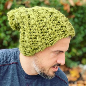 Chunky Wool Hat, Hand Knit Wool Hat, Winter Hats, Beanie Hat, Unisex ...