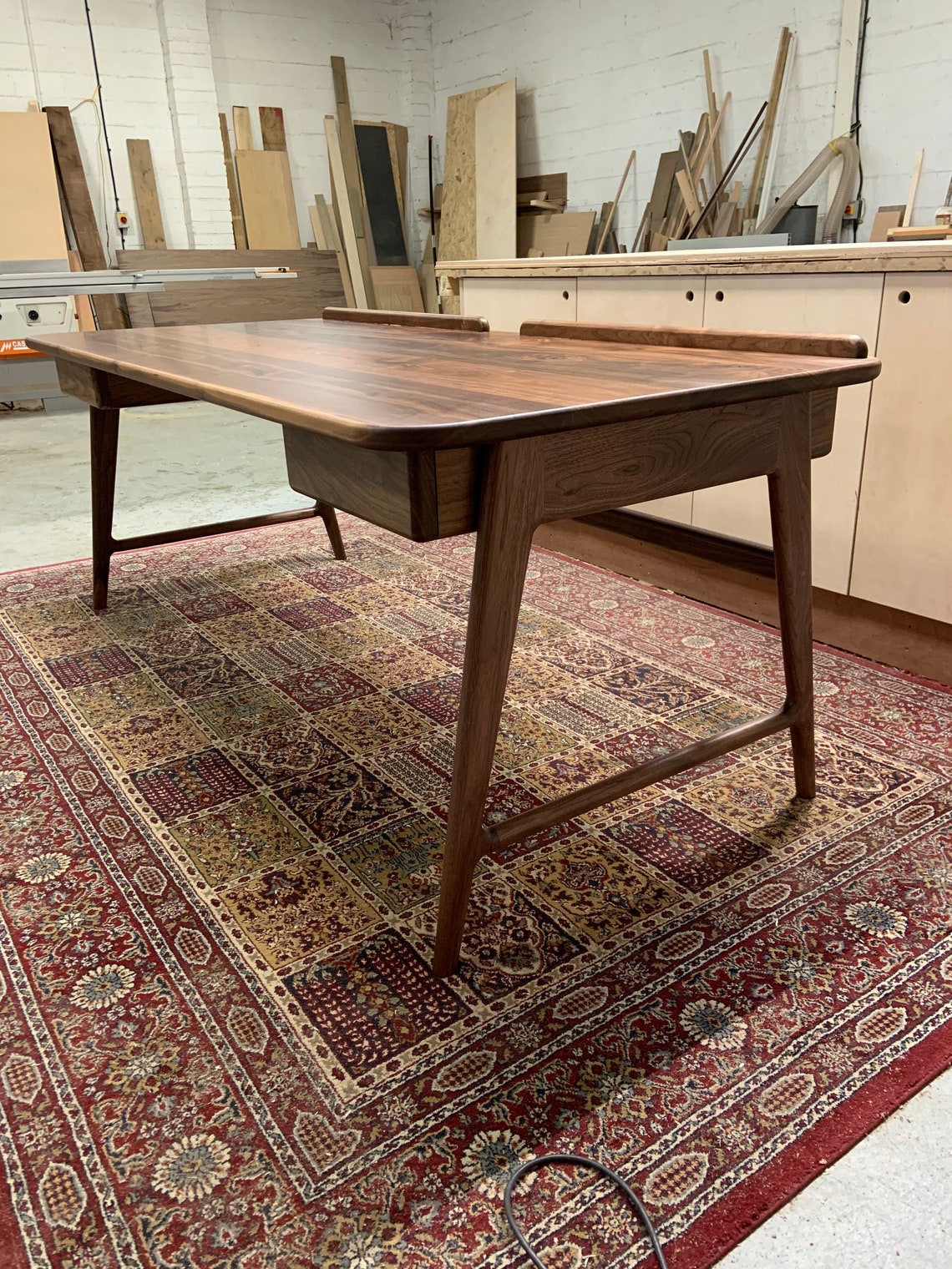Large Solid Walnut Desk - Etsy UK