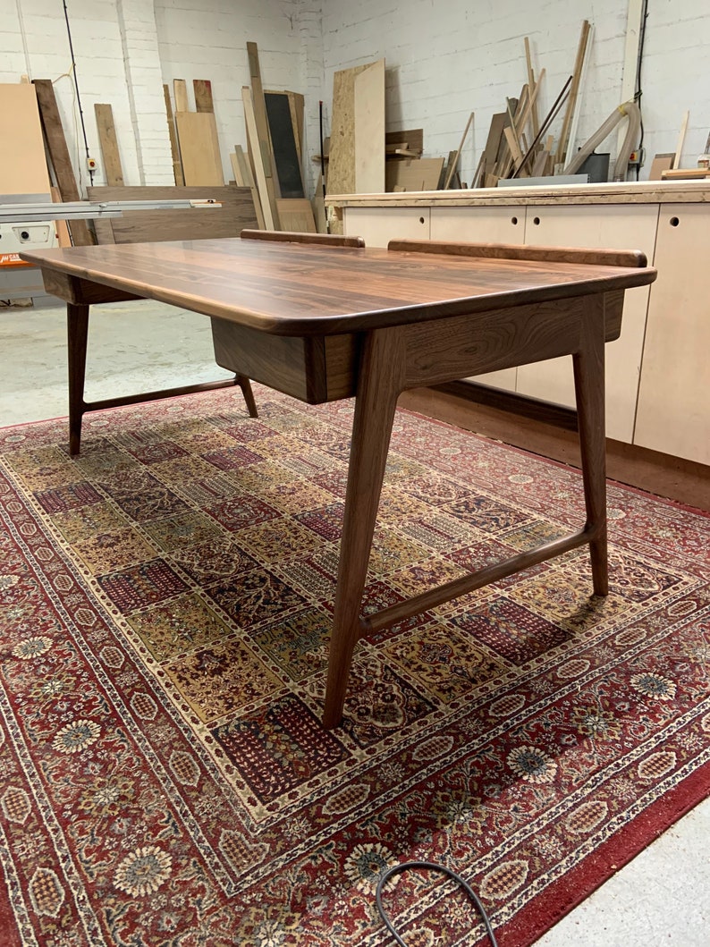 Large Solid Walnut Desk - Etsy UK