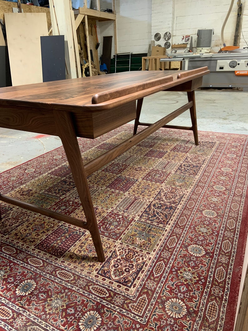 Large Solid Walnut Desk - Etsy UK
