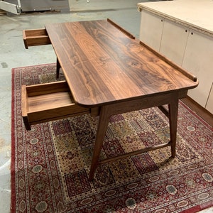 Large Solid Walnut Desk - Etsy UK