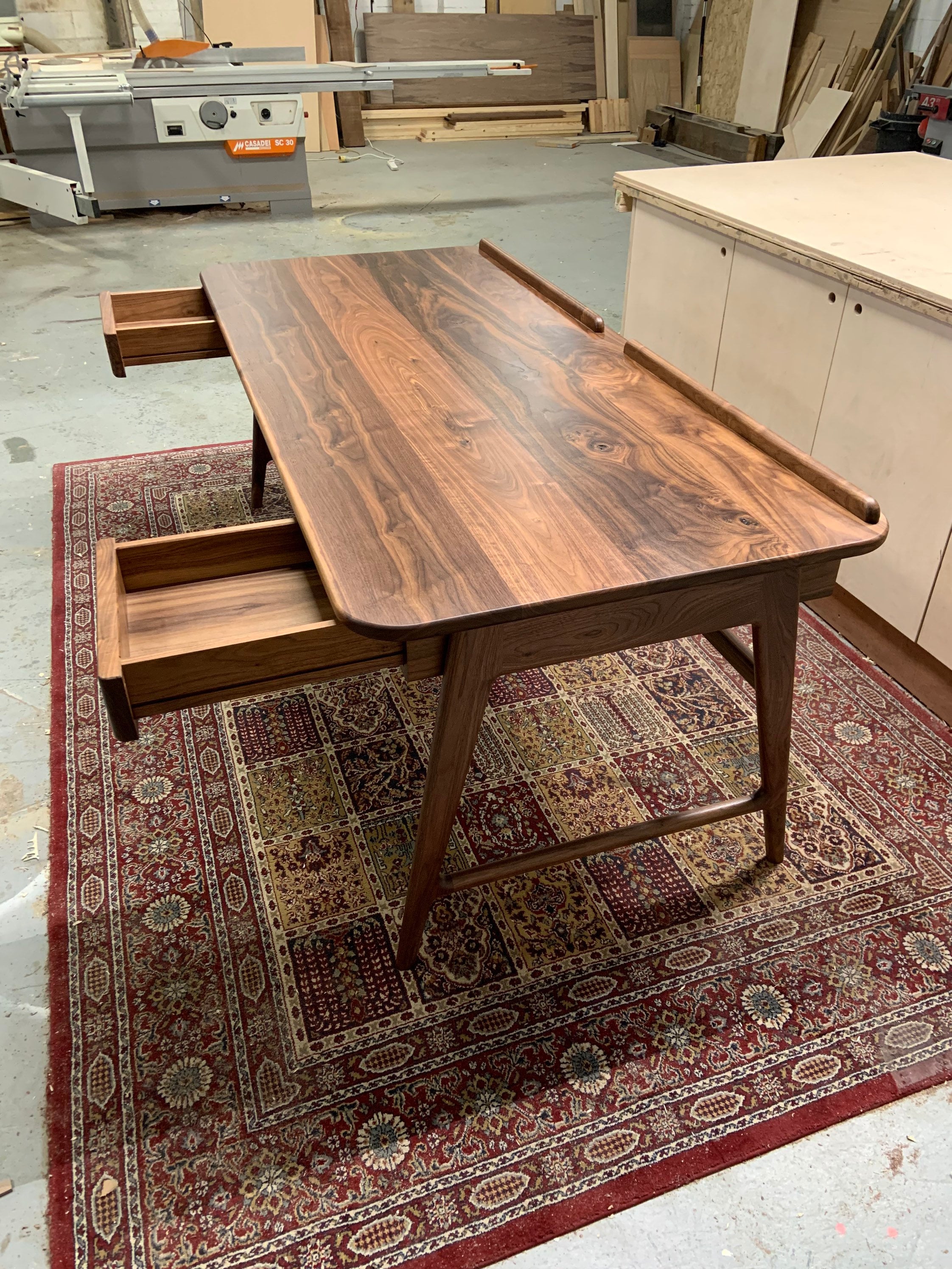 Large Solid Walnut Desk - Etsy UK