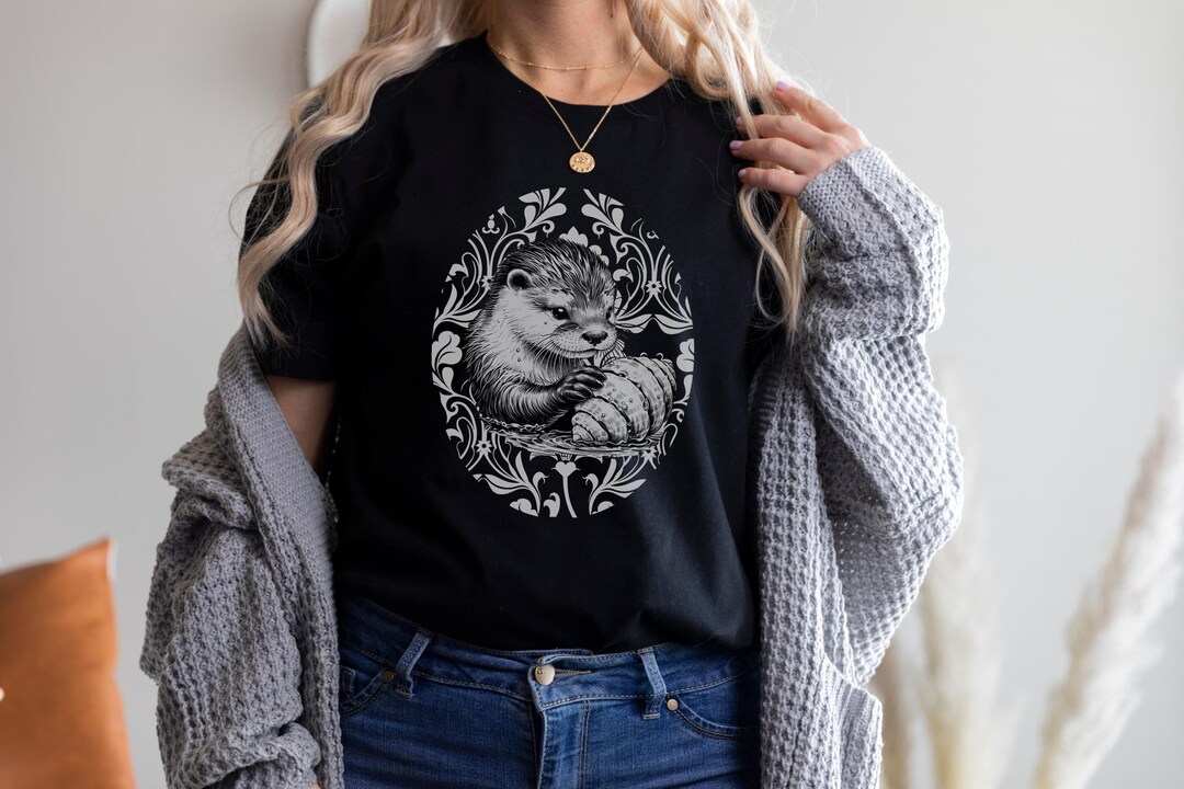 Victorian Otter Posing With A Seashell Otter Shirt Otter Gifts Otter ...