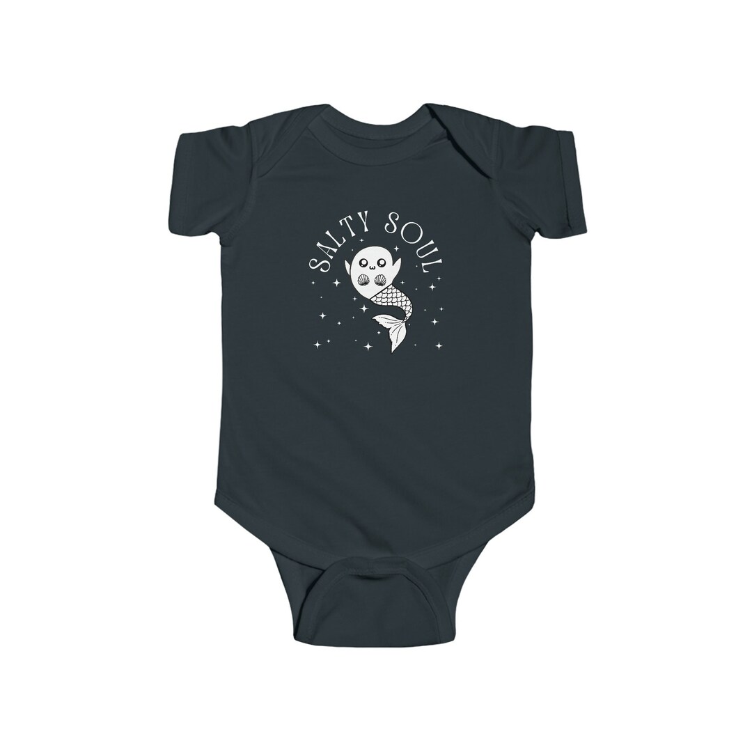 Mermaid Ghost 'salty Soul' Goth Baby Clothes Infant Bodysuit - Etsy