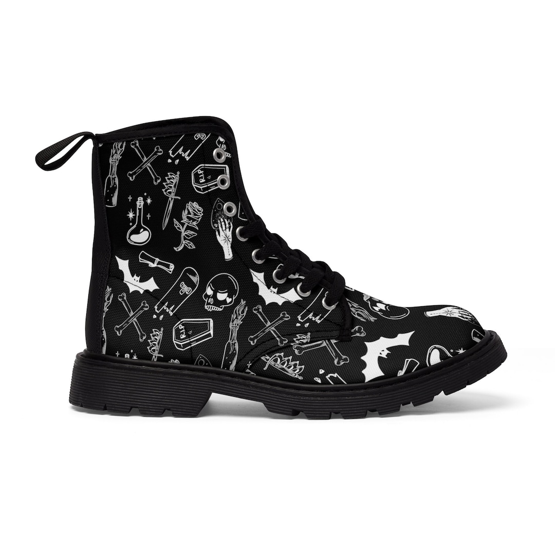 Goth Boots Halloween Boots Goth Girl Boots - Etsy