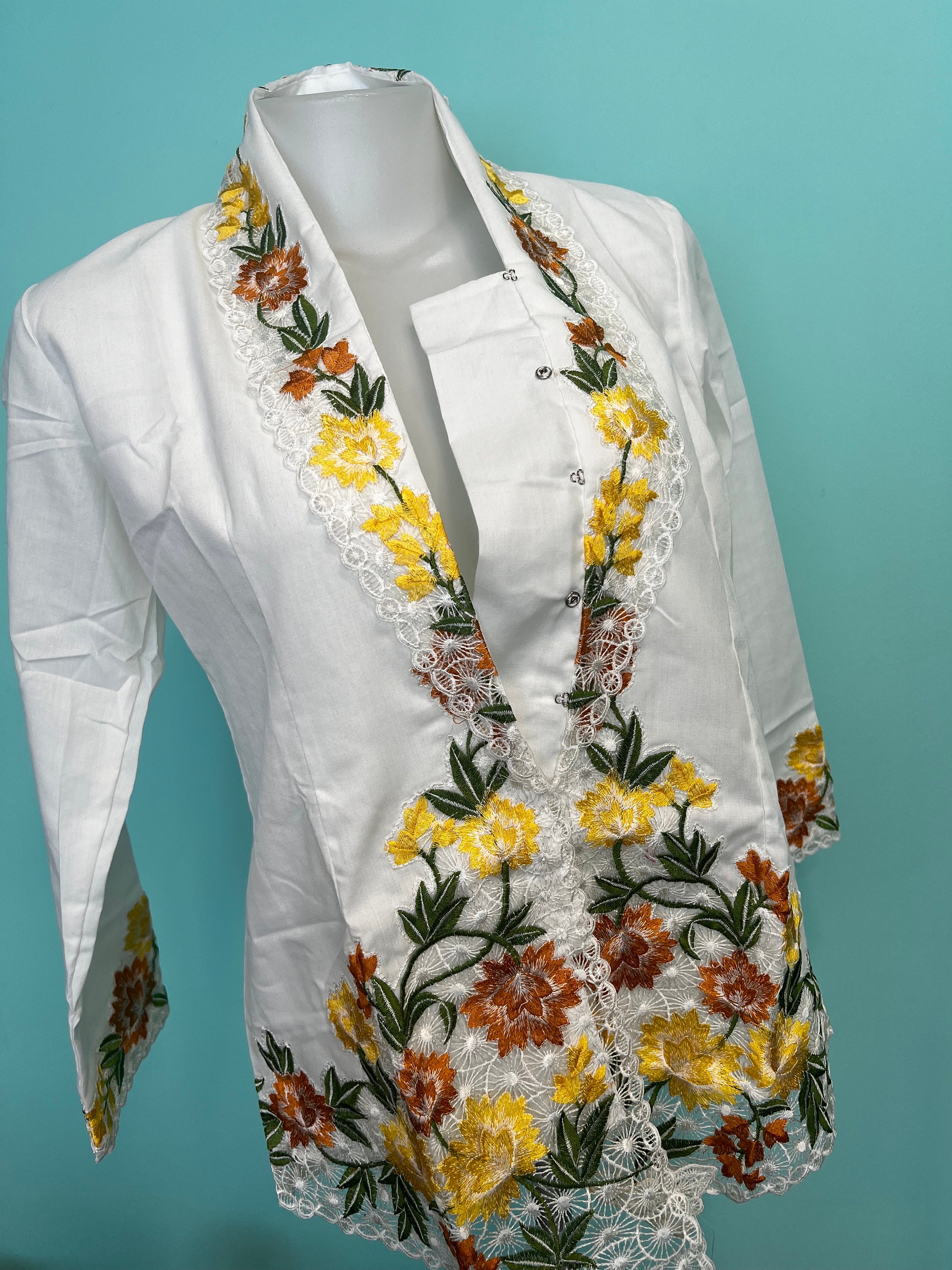 All Style Traditional Kebaya White Size M - Etsy