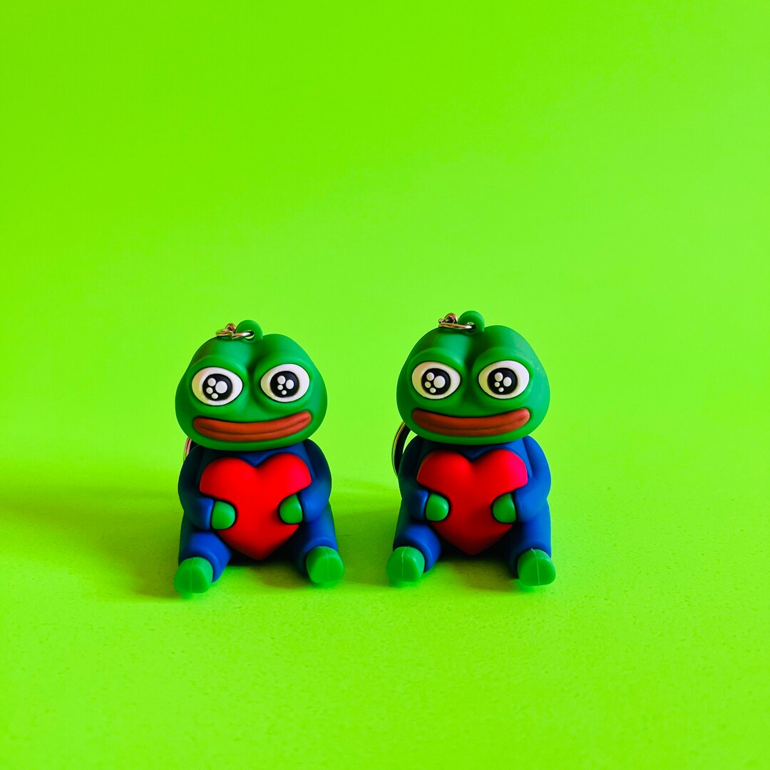 Peepo Heart PVC Keychain - Etsy