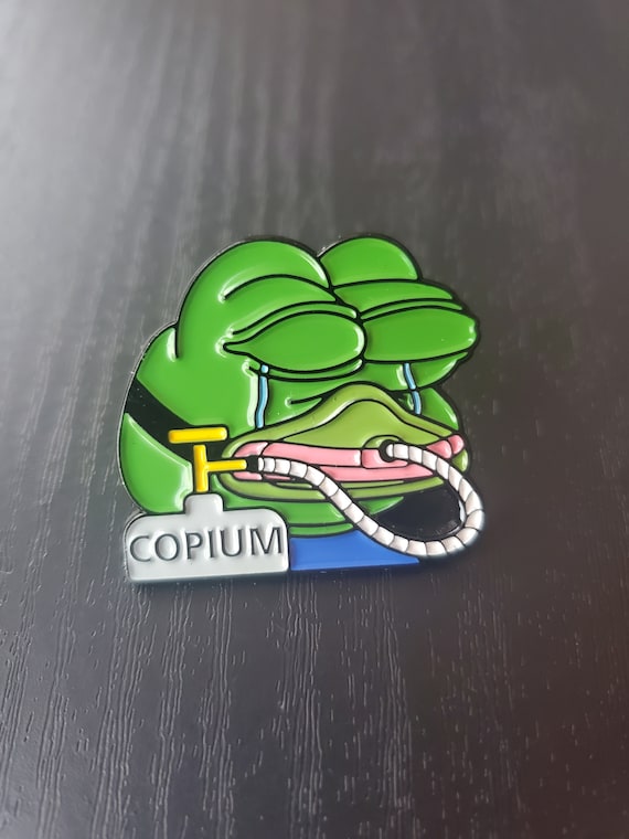 Copium Emote Soft Enamel Pin | Etsy UK