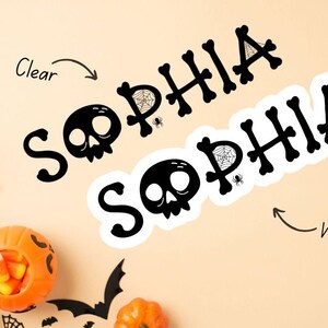 Bone Art Custom Name Stickers Personalized Name Sticker - Etsy