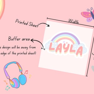 Rainbow Name Stickerpersonalized Name Stickerwater Bottle - Etsy