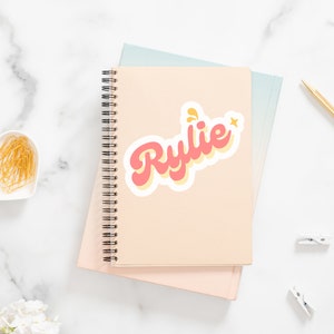 Retro Font Art Custom Name Stickers Personalized Name - Etsy