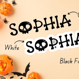 Bone Art Custom Name Stickers Personalized Name Sticker - Etsy