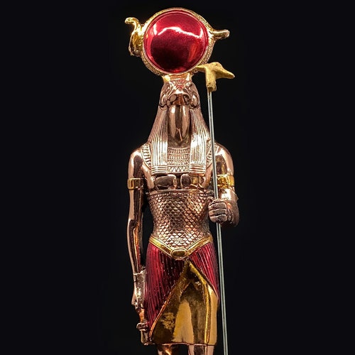 Unique Golden Black Statue of the Mighty Egyptian God Ra the - Etsy