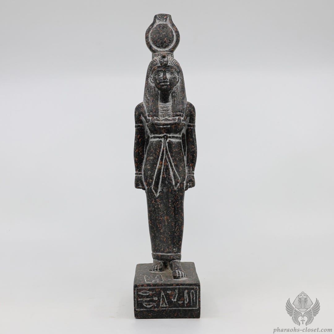 Rare Granite Statue of Hathor - Sacred Egyptian Statue of Goddess ...