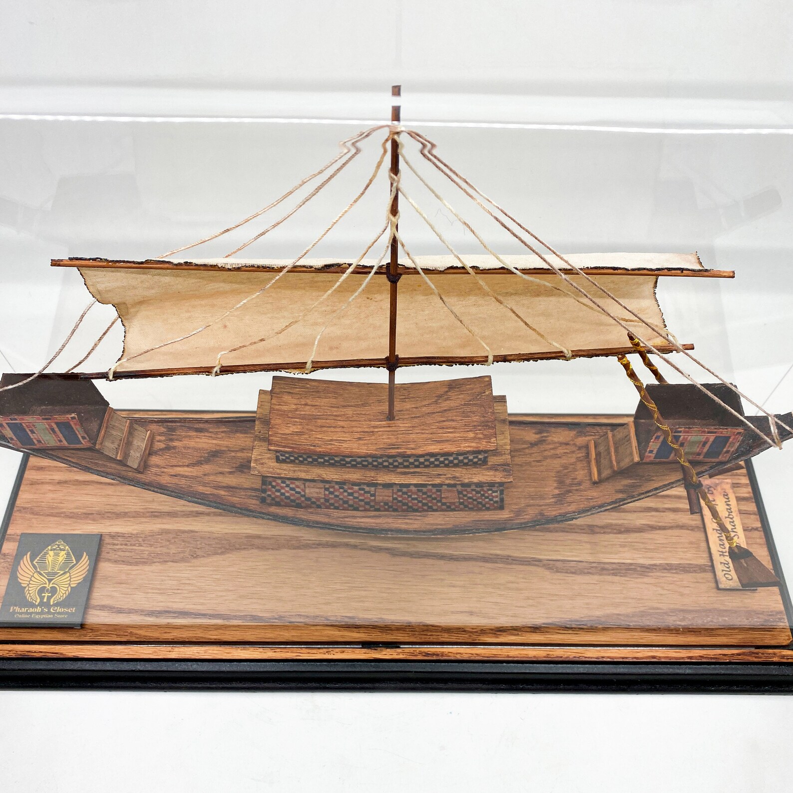 Large Tutankhamun Solar Ship - Unique Ancient Egyptian Wooden Solar ...