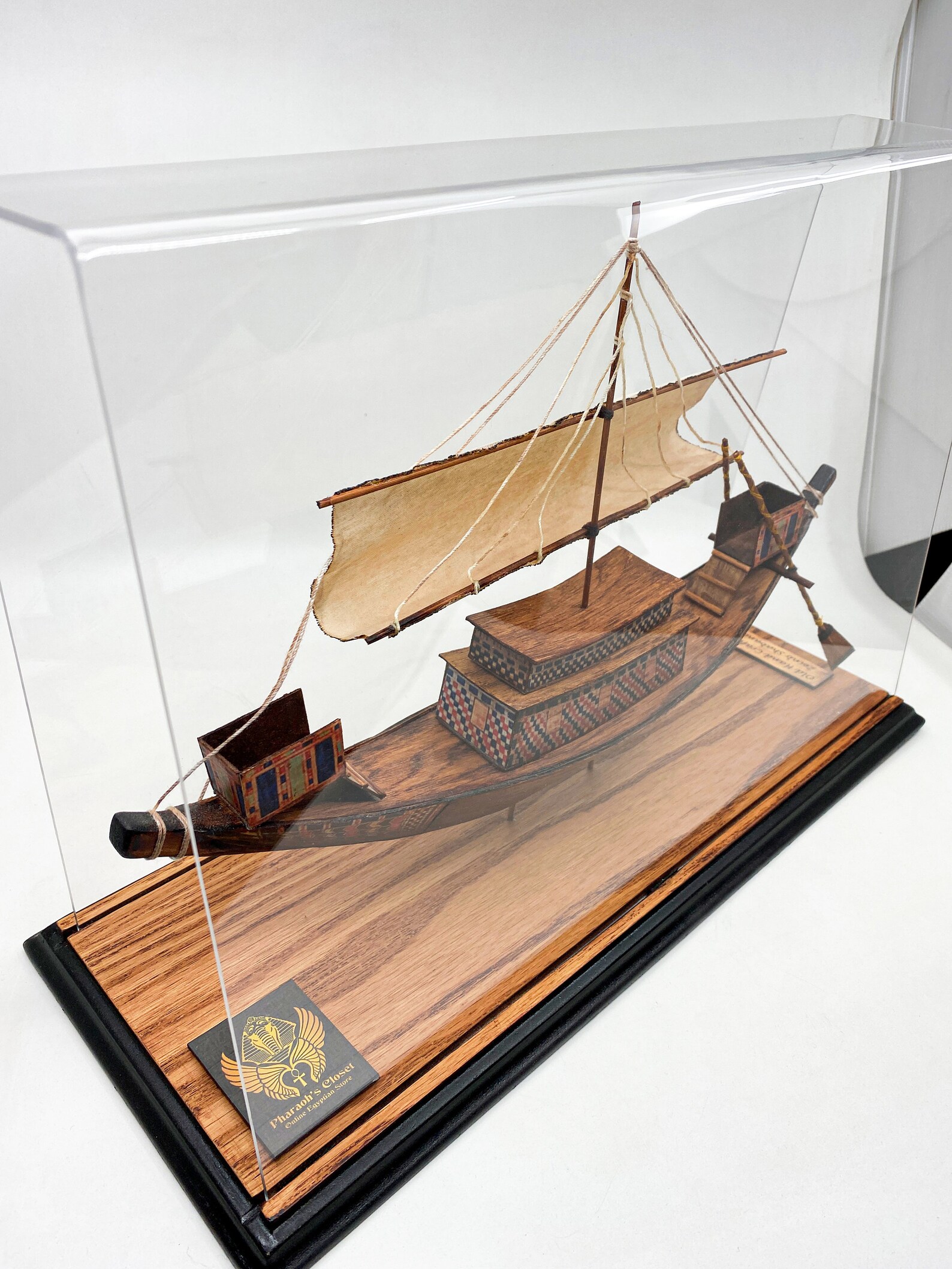 Large Tutankhamun Solar Ship Unique Ancient Egyptian Wooden - Etsy