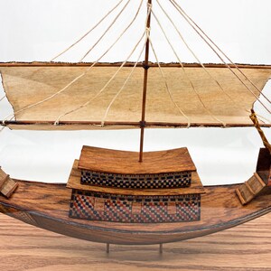 Large Tutankhamun Solar Ship - Unique Ancient Egyptian Wooden Solar ...