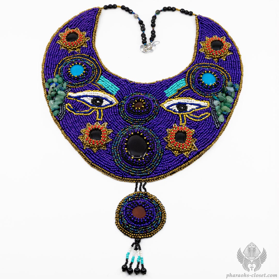 Eye of Horus Egyptian Usekh Collar - Unique Unisex Ancient Egyptian ...