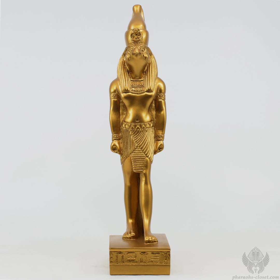 The Golden Horus Statue - Rare Egyptian Statue of God Horus - Egyptian ...