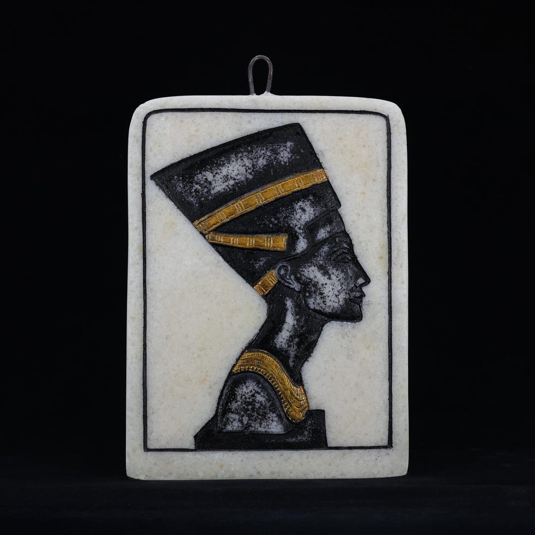 Queen Nefertiti Egyptian Tablet - Rare Egyptian Alabaster Stele Stela ...