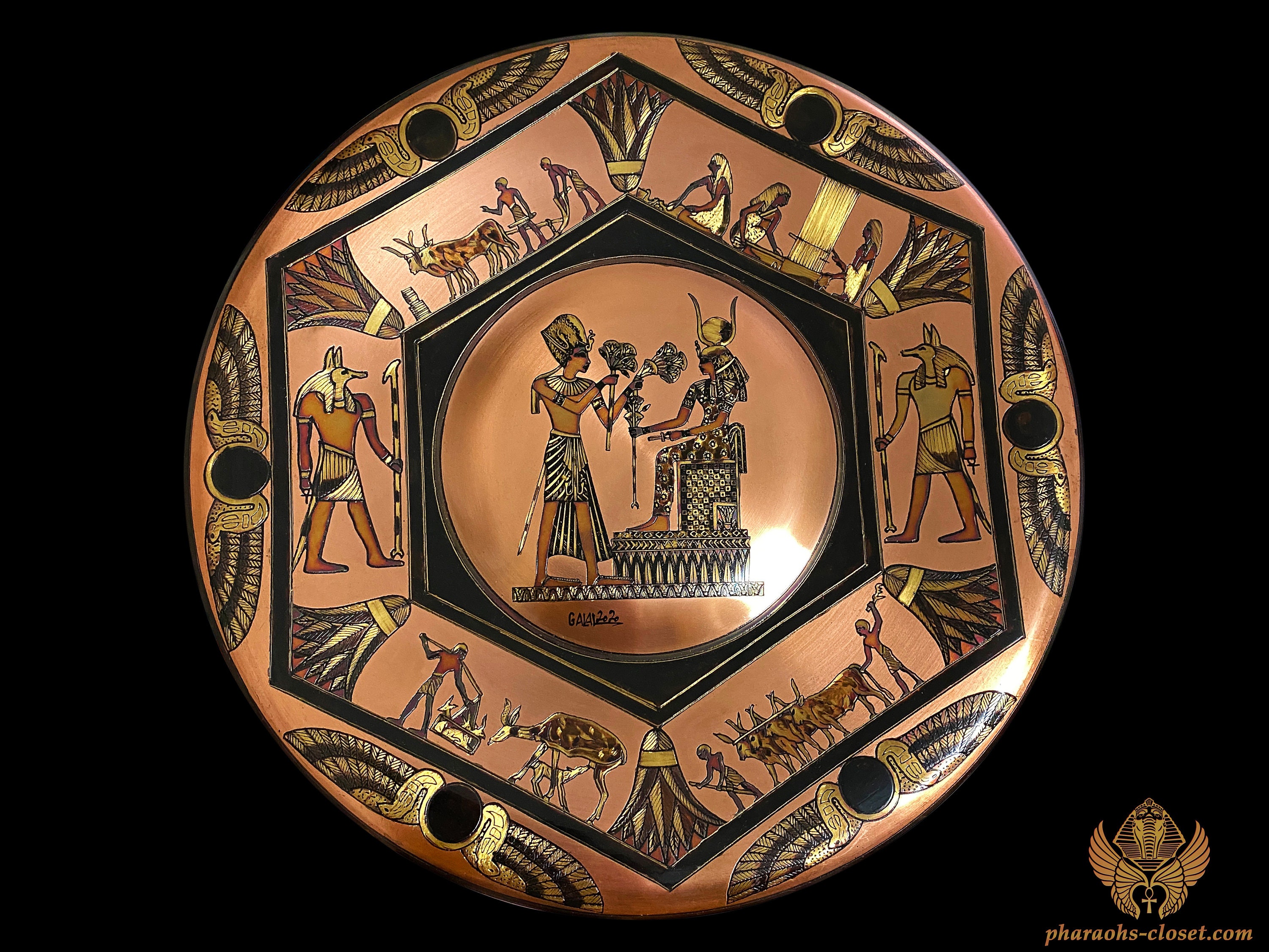 Charming Egyptian Wall Hanging Decorative Plate for Twin Flames and ...