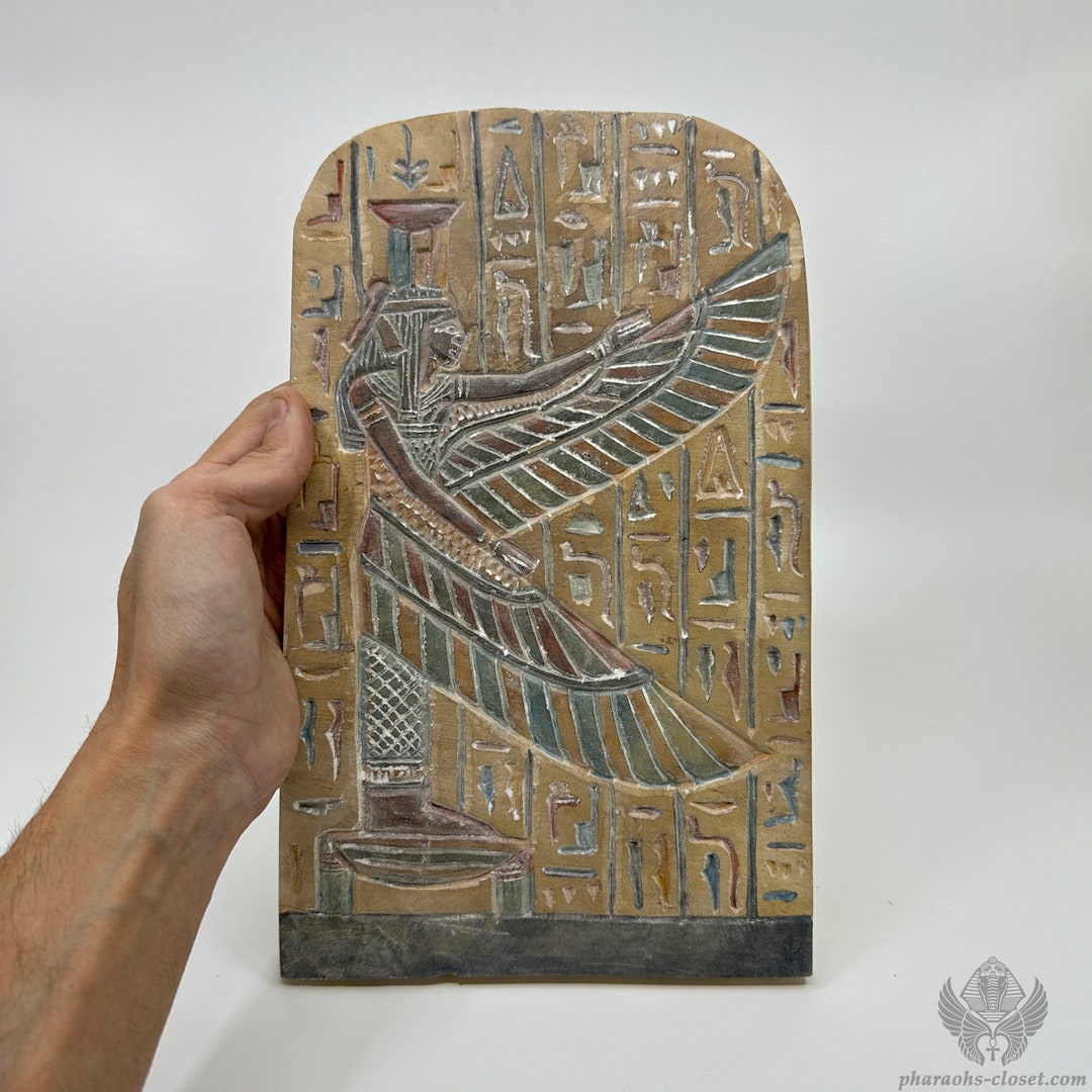 Egyptian Stele Stela of Isis Egyptian Tablet of Goddess Isis Egyptian ...