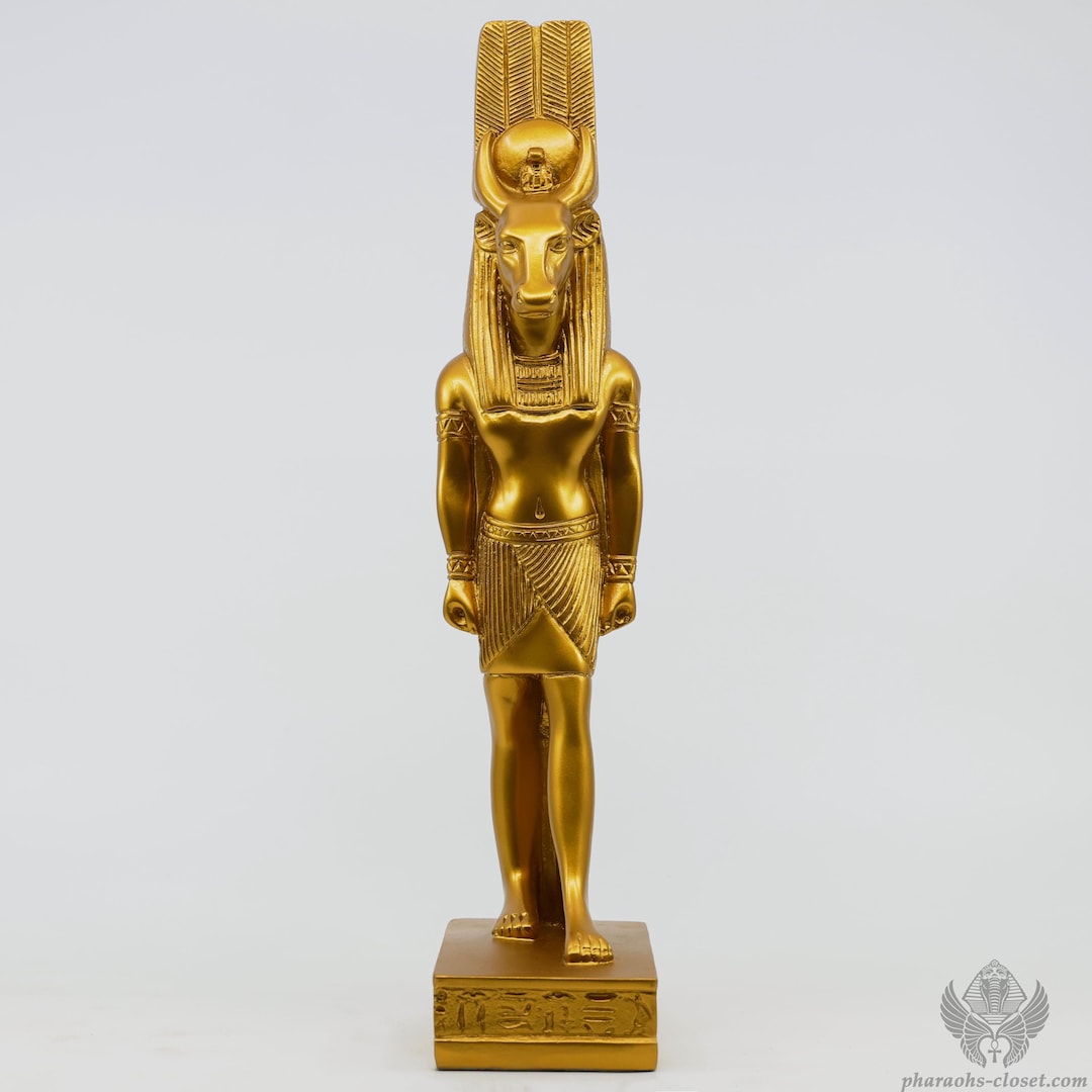 The Golden Montu Statue - Rare Egyptian Statue of God Montu - Unique ...